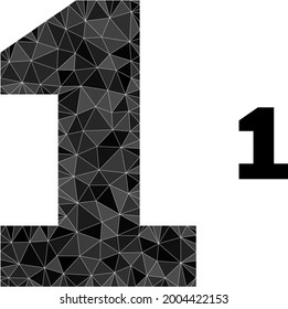 Triangle Digit One Polygonal Symbol Illustration Stock Vector (Royalty ...