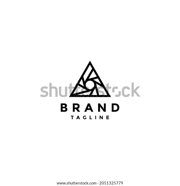 Triangle Eight Camera Shutter Motive Stock Vector (Royalty Free ...