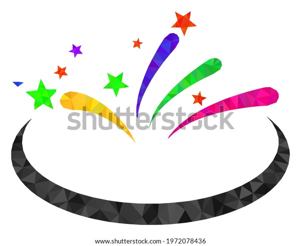Triangle Fireworks Area Polygonal Symbol Illustration Stock Vector ...