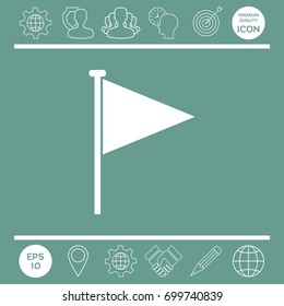 Triangle Flag Icon Stock Vector (Royalty Free) 699740839 | Shutterstock