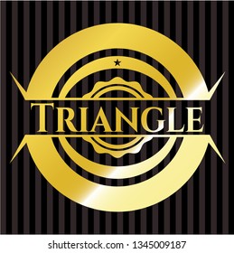 Triangle Gold Emblem Badge Stock Vector (Royalty Free) 1345009187 ...