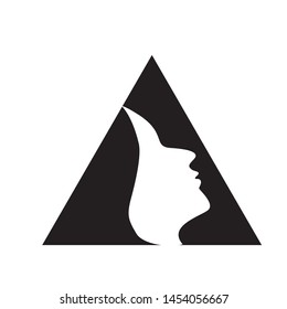 Triangle Head Human Woman Stock Vector (Royalty Free) 1454056667 ...