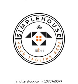 Triangle House Logo Design Emblem Template Stock Vector (Royalty Free ...