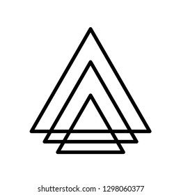 Interwoven Triangles Valknut Vector Illustration Flat Stock Vector ...