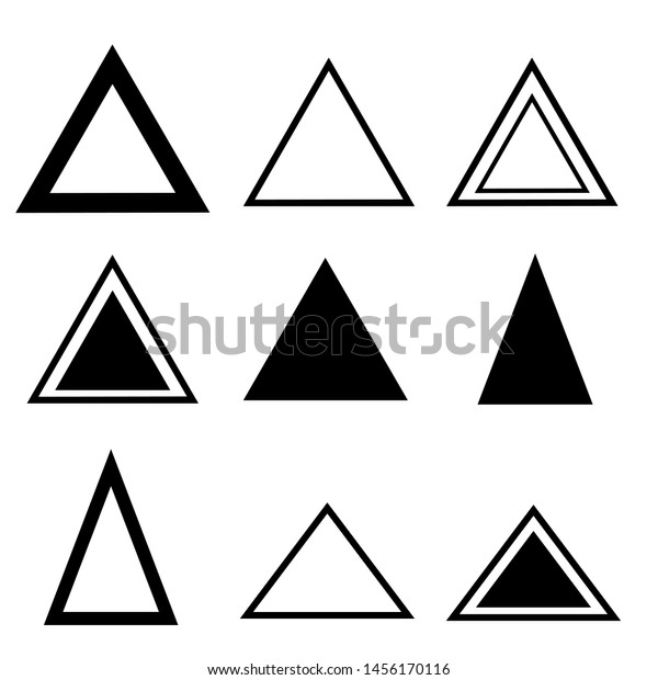 Triangle Icon Vector Set Geometry Illustration Stock Vector (Royalty ...
