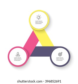 Triangle Infographic Chart Diagram 3 Steps Stock Vector (royalty Free