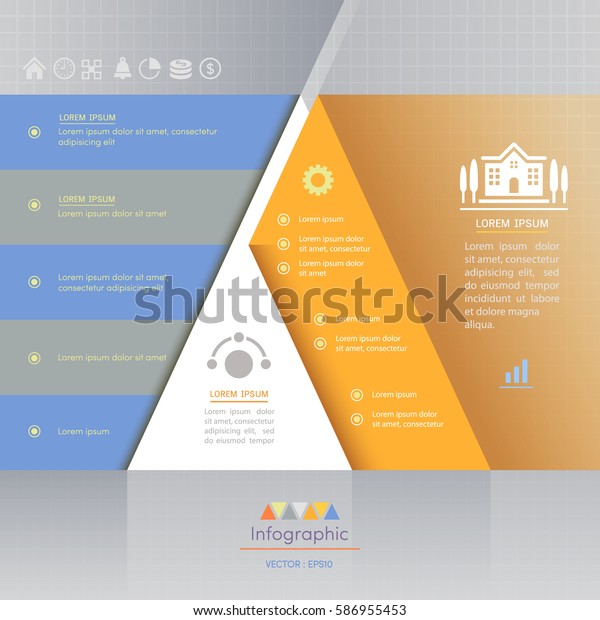 Triangle Infographics Design Template Business Icons Stock Vector ...