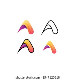 Triangle Leaf Colorful Designs Concept Illustration Stock Vector ...