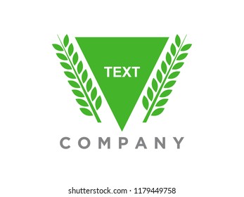 Triangle Leaf Emblem Illustration Stock Vector (Royalty Free ...