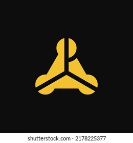 Triangle Letter P Logo Modern Technology Stock Vector (Royalty Free ...