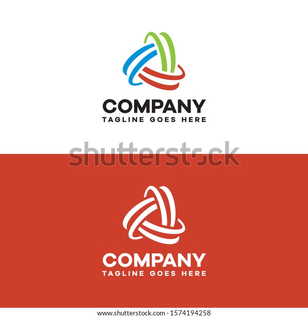 Triangle Logo Abstract Icon Swoosh Sign Stock Vector (Royalty Free ...