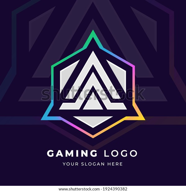 Triangle Logo Design Logo Game Esport Stock Vector (Royalty Free ...