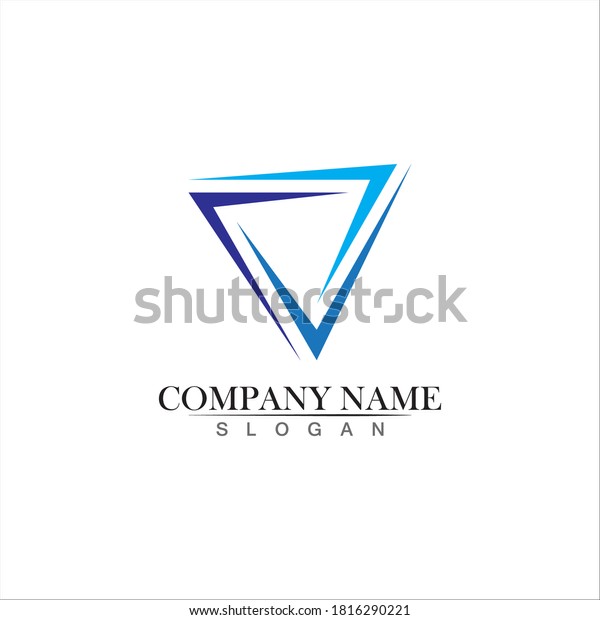 Triangle Logo Design Vector Icon Stock Vector Royalty Free 1816290221