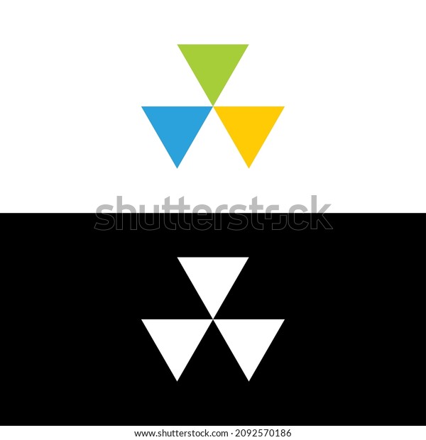 Triangle Logo Design Vector Simple Pattern Stock Vector (Royalty Free ...