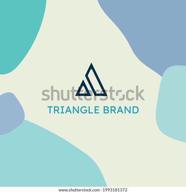 Triangle Logo Letter Logo Background Color Stock Vector (Royalty Free ...