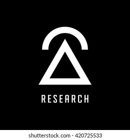 Triangle Logo Research Minimal Geometry Black Stock Vector (Royalty ...