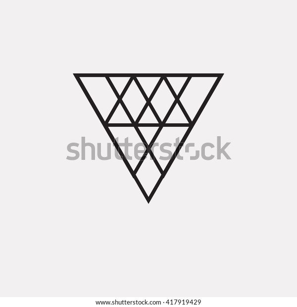 Triangle Logo Runes Style Minimal Geometry: vector de stock (libre de ...