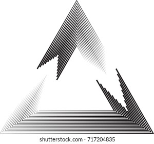 Triangle Logo Speed Linestriangular Unusual Icon Stock Vector (Royalty ...