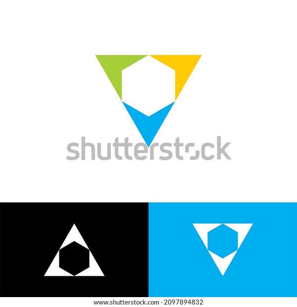 Triangle Logo Vector Design Simple Stock Vector (Royalty Free ...