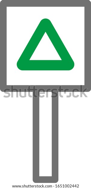Triangle Mark Written On Signboards Answering Stock Vector (Royalty ...