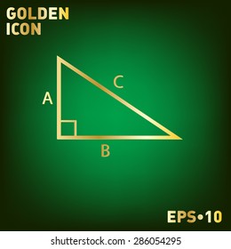 Triangle Math Icon Symbol Icon Geometry Stock Vector (royalty Free