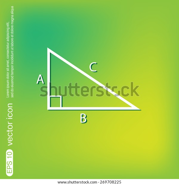 Triangle Math Icon Symbol Icon Geometry Stock Vector (Royalty Free ...