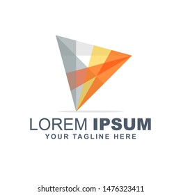 Triangle Media Technology Logo Design Vector: vector de stock (libre de ...