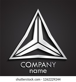 Triangle Modern Design 3d Silver Logo Stock Vector (Royalty Free ...