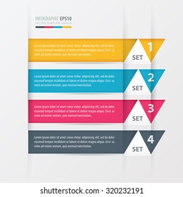 Illustration Horizontal Infographics 4 Steps Business Stock Vector ...