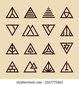 Triangle Monogram Symbol Line Art Logo Stock Vector (Royalty Free ...