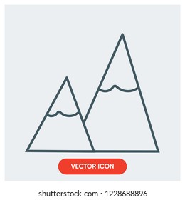 Triangle Mountain Vector Icon Stock Vector (Royalty Free) 1228688896 ...