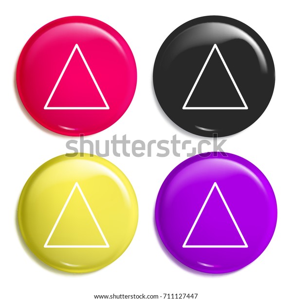 Triangle Multi Color Glossy Badge Icon Stock Vector (Royalty Free ...