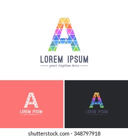 Triangle Multicolored Letter Symbol Concept Vector Stock Vector ...