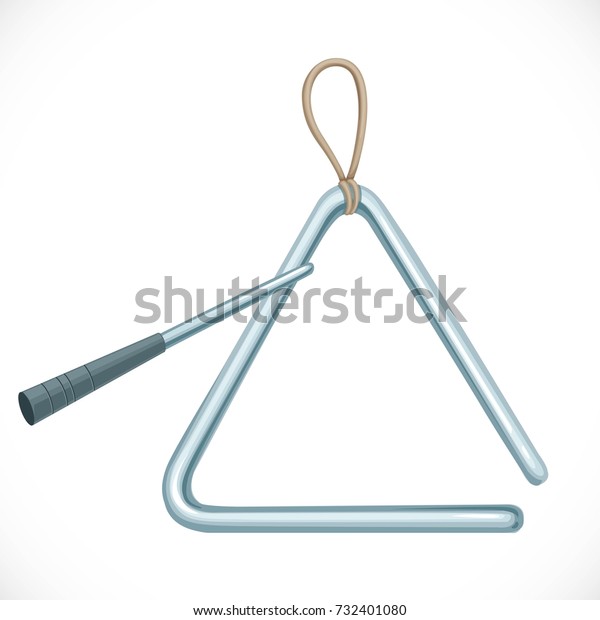 Triangle Musical Instrument Isolated On White Stock Vector (Royalty ...