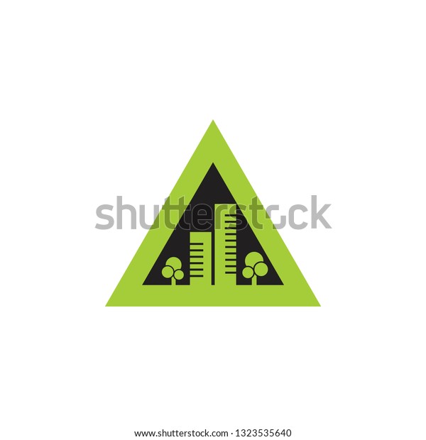 Triangle Night City Symbol Logo Vector Stock Vector (Royalty Free ...