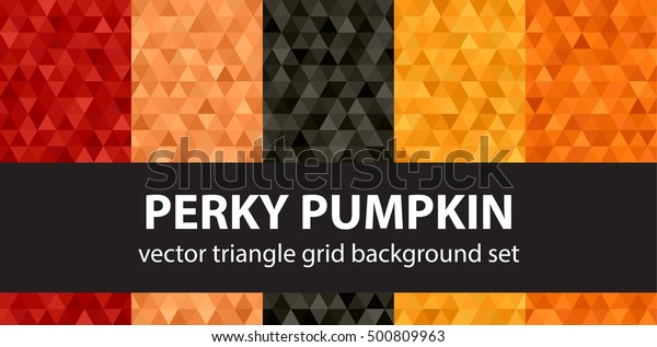 Triangle Pattern Set Perky Pumpkin Vector Stock Vector (Royalty Free ...