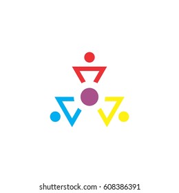 Triangle People Logo Stock Vector (Royalty Free) 608386391 | Shutterstock