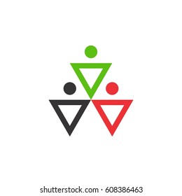 Triangle People Logo Stock Vector (Royalty Free) 608386463 | Shutterstock