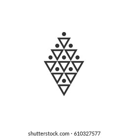 Triangle People Logo Stock Vector (Royalty Free) 610327577 | Shutterstock