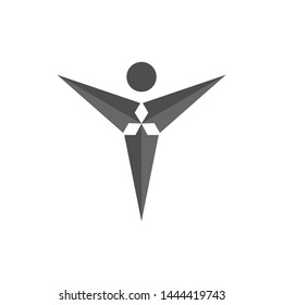 Triangle People Logo Template Stock Vector (Royalty Free) 1444419743 ...