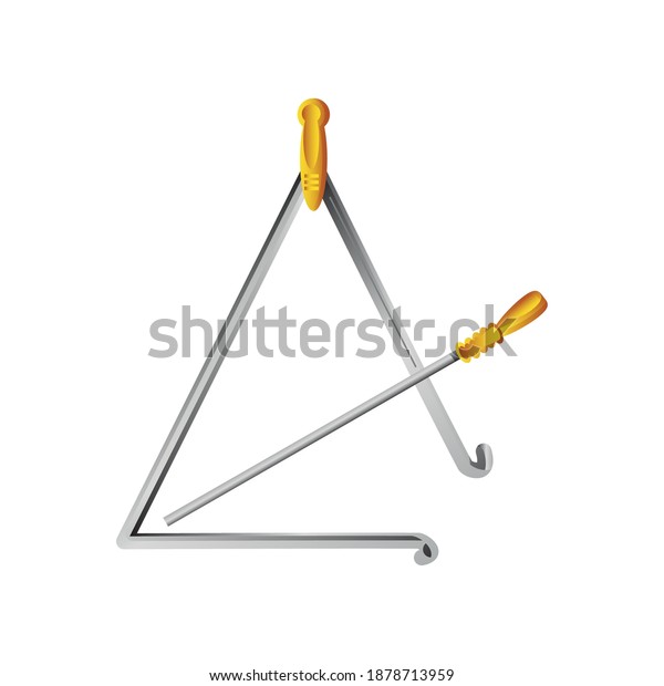 Triangle Percussion Musical Instrument Vector Illustration Stock Vector ...