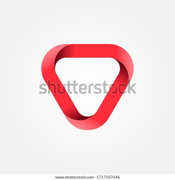 Triangle Red Logo Design Geometric Element Stock Vector (Royalty Free ...