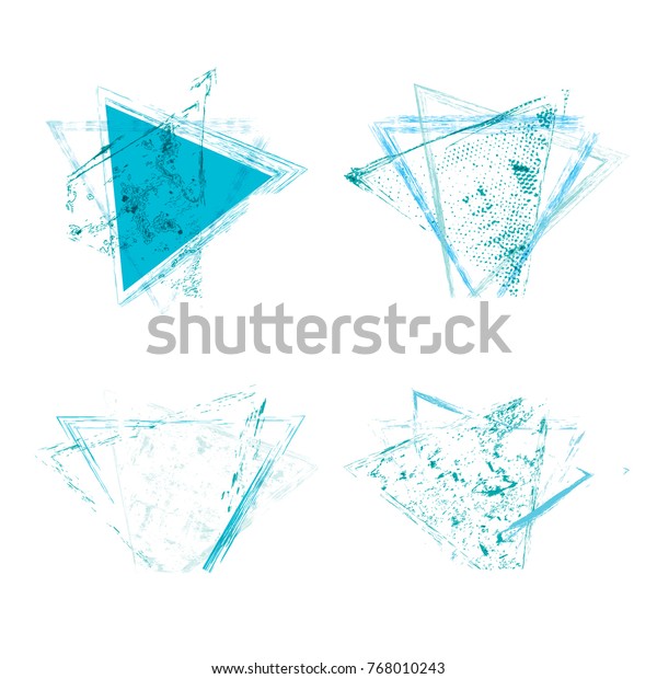 Triangle Retro Shape Banners Insigniaslogosiconslabels Badges Stock ...