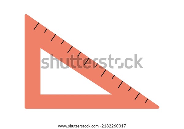 Triangle Ruler Cartoon Style Vector Illustration: เวกเตอร์สต็อก (ปลอด ...