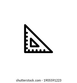 Triangle Ruler Icon Line Style Stock Vector (Royalty Free) 1905591223 ...