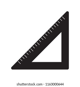 Triangle Ruler Icon Over White Background Stock Vector (Royalty Free ...