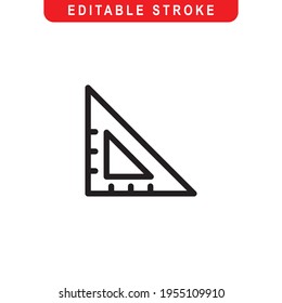 Triangle Ruler Outline Icon Triangle Ruler Stock Vector (Royalty Free ...