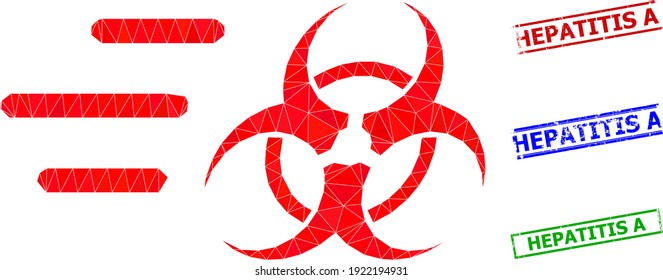 Triangle Rush Biohazard Polygonal Icon Illustration Stock Vector ...