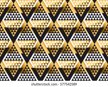 Triangle Shape Geometric Art Deco Seamless Stock Vector (Royalty Free ...