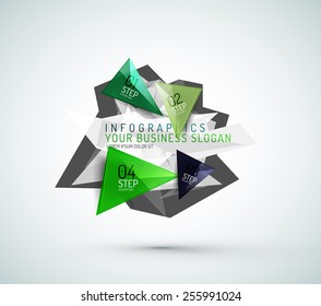 Triangle Shape Modern Paper Infographics Minimal Stock Vector (Royalty ...